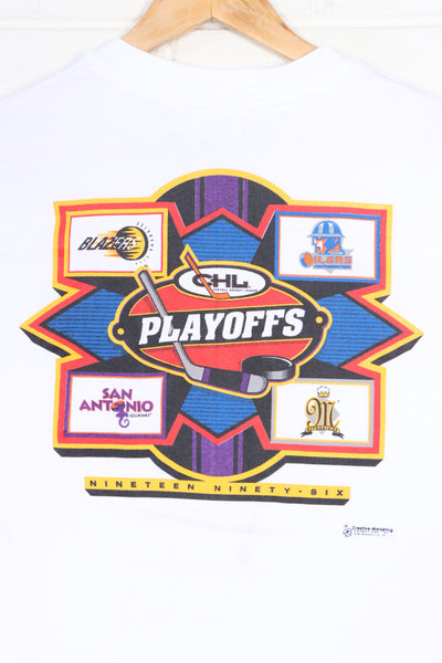 CHL 1996 Playoffs Single Stitch T-Shirt USA Made (L) | Vintage Sole Melbourne
