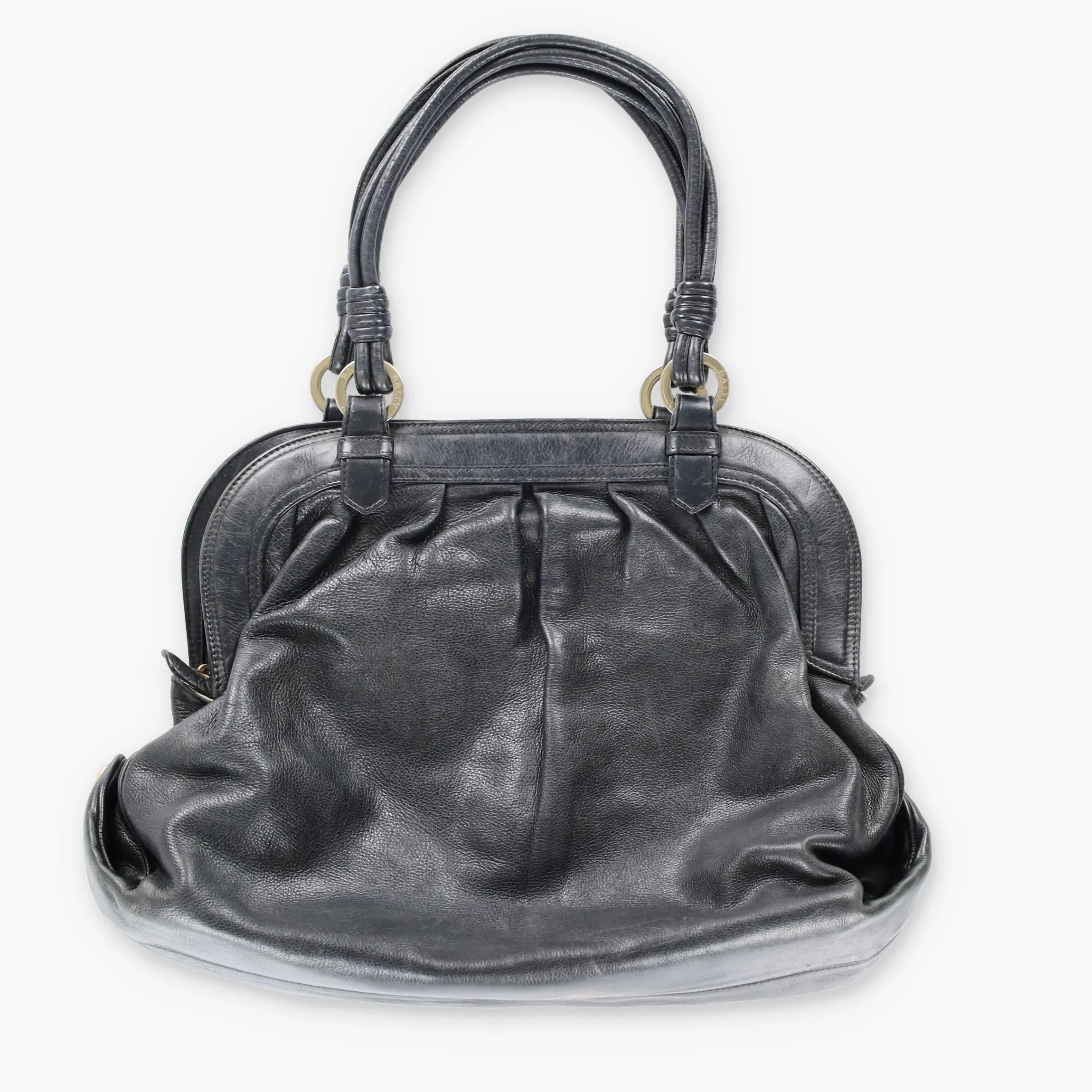BALLY 'Lailan' Italy Made Genuine Leather Black Shoulder Bag - Vintage ...