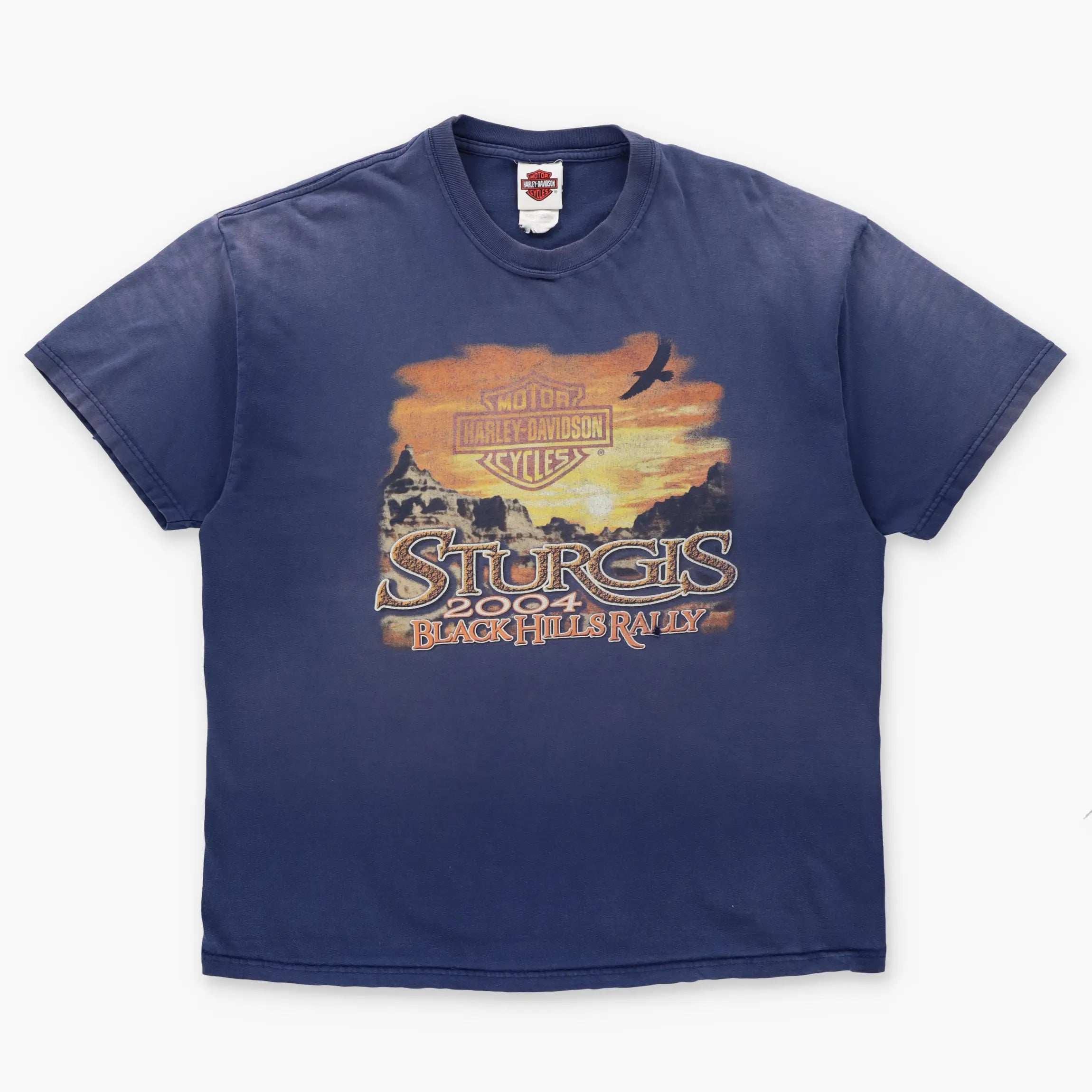 HARLEY DAVIDSON Black Hills Rally 2004 Sturgis USA Made Blue T-Shirt ...