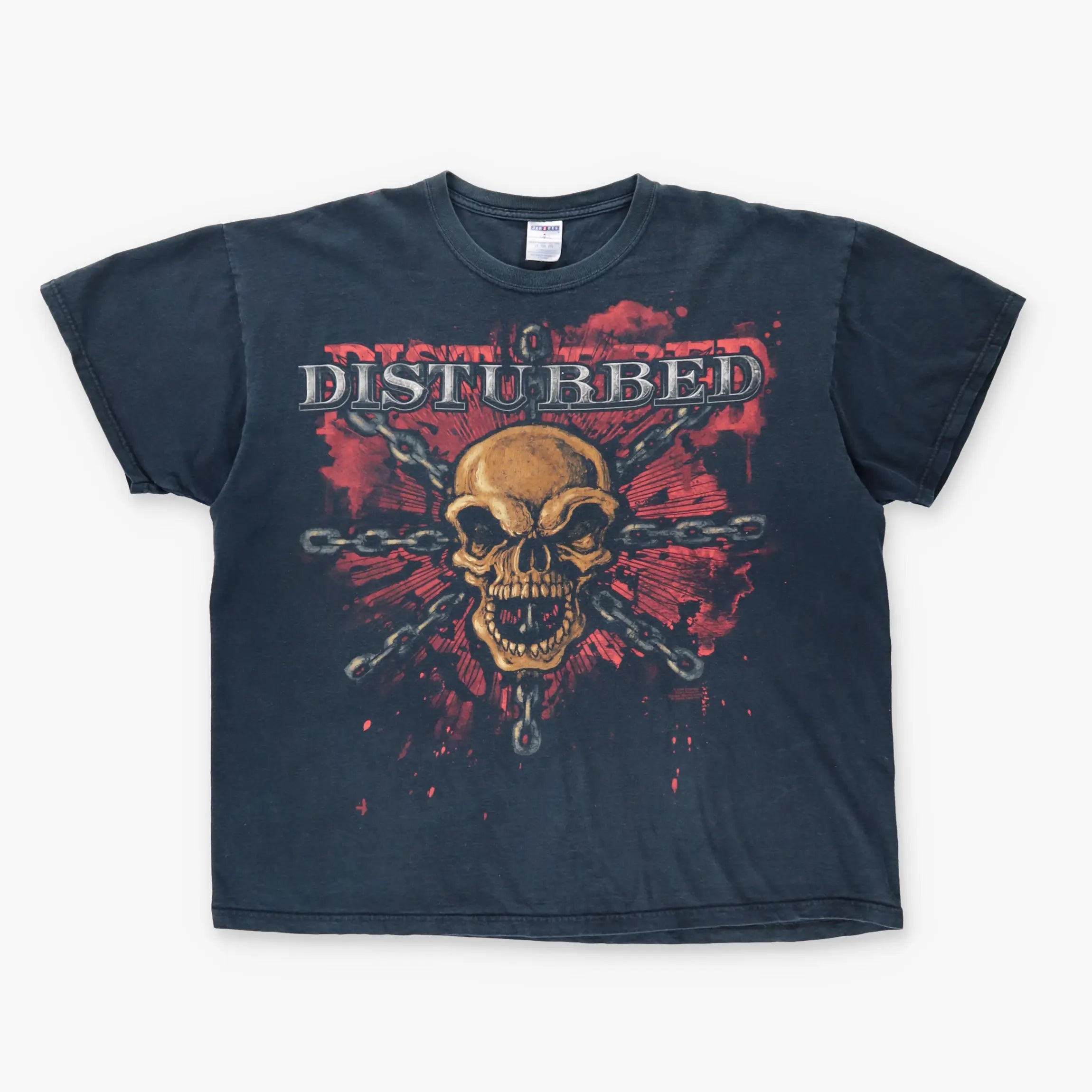 DISTRUBED Skull Grunge Heavy Metal Band Y2K T-Shirt (XL-XXL) - Vintage ...
