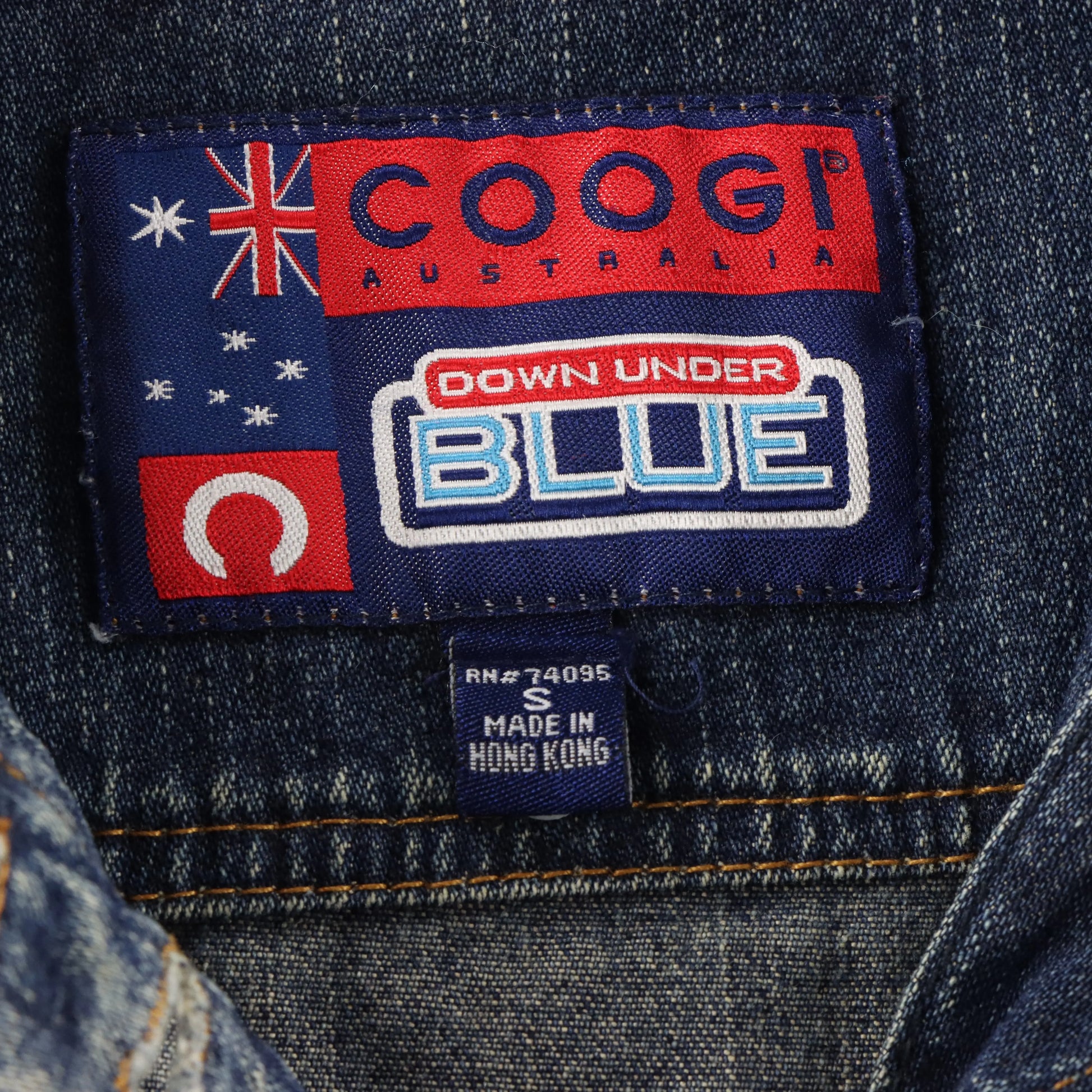 COOGI Medium Wash Button Up Denim Vest (S) - Vintage Sole Melbourne