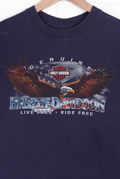HARLEY DAVIDSON "Live free Ride Free'' Eagle Front Back T-Shirt (S-M ...
